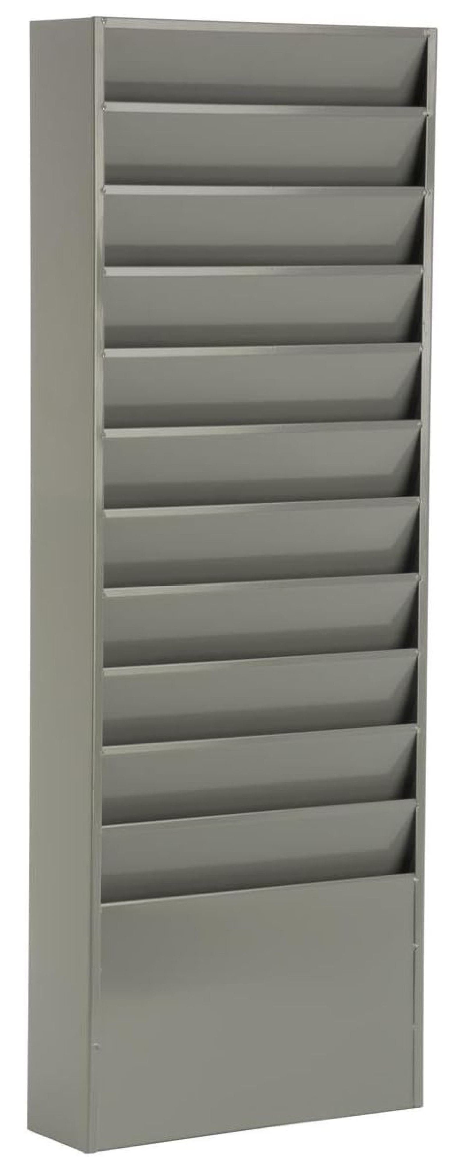 Office File Folder Wall Rack, 11 Tiered Pockets, Medical Chart Folders ...