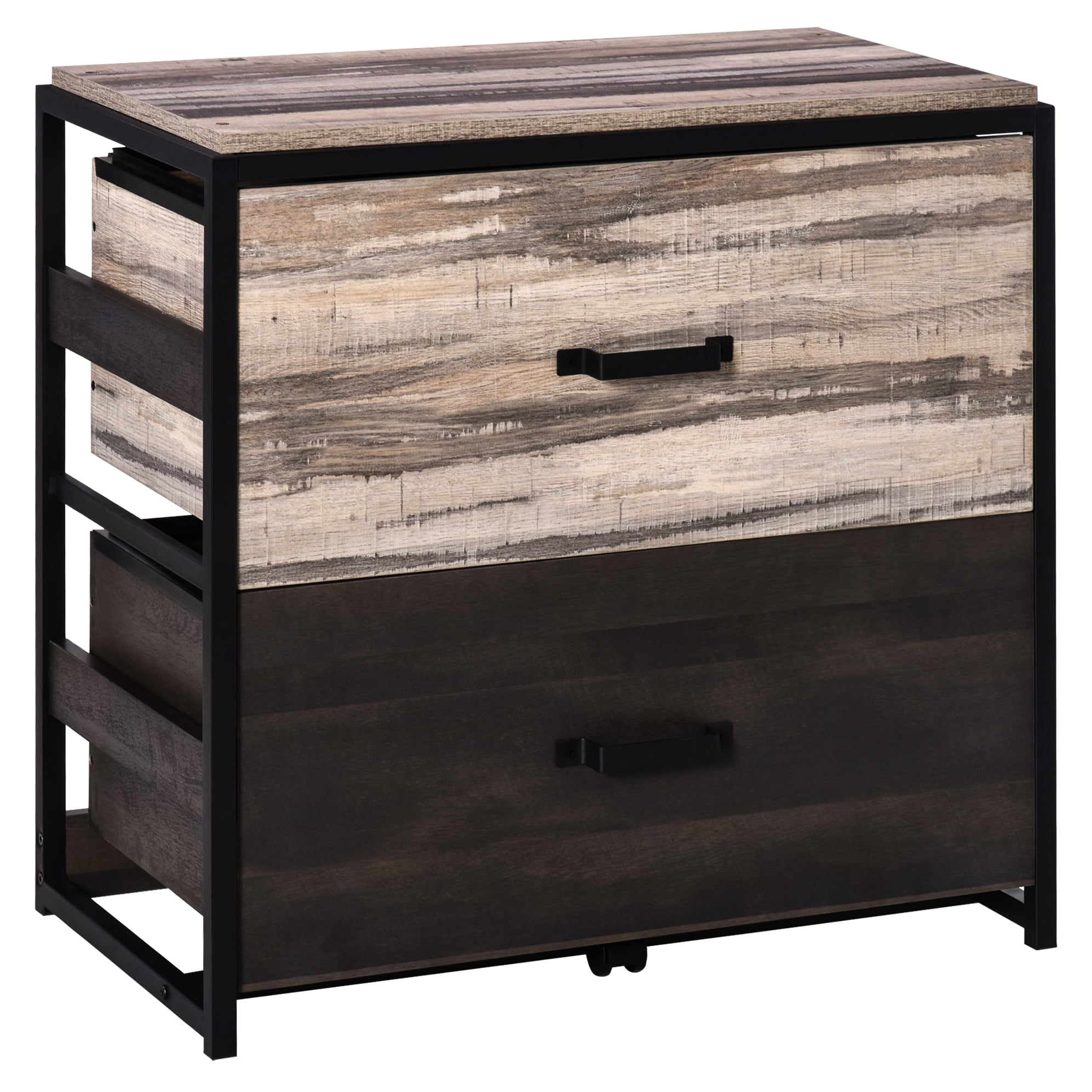 Office File Organizer Cabinet, 2 Big Drawers, Adjustable Metal Bars, A4 ...