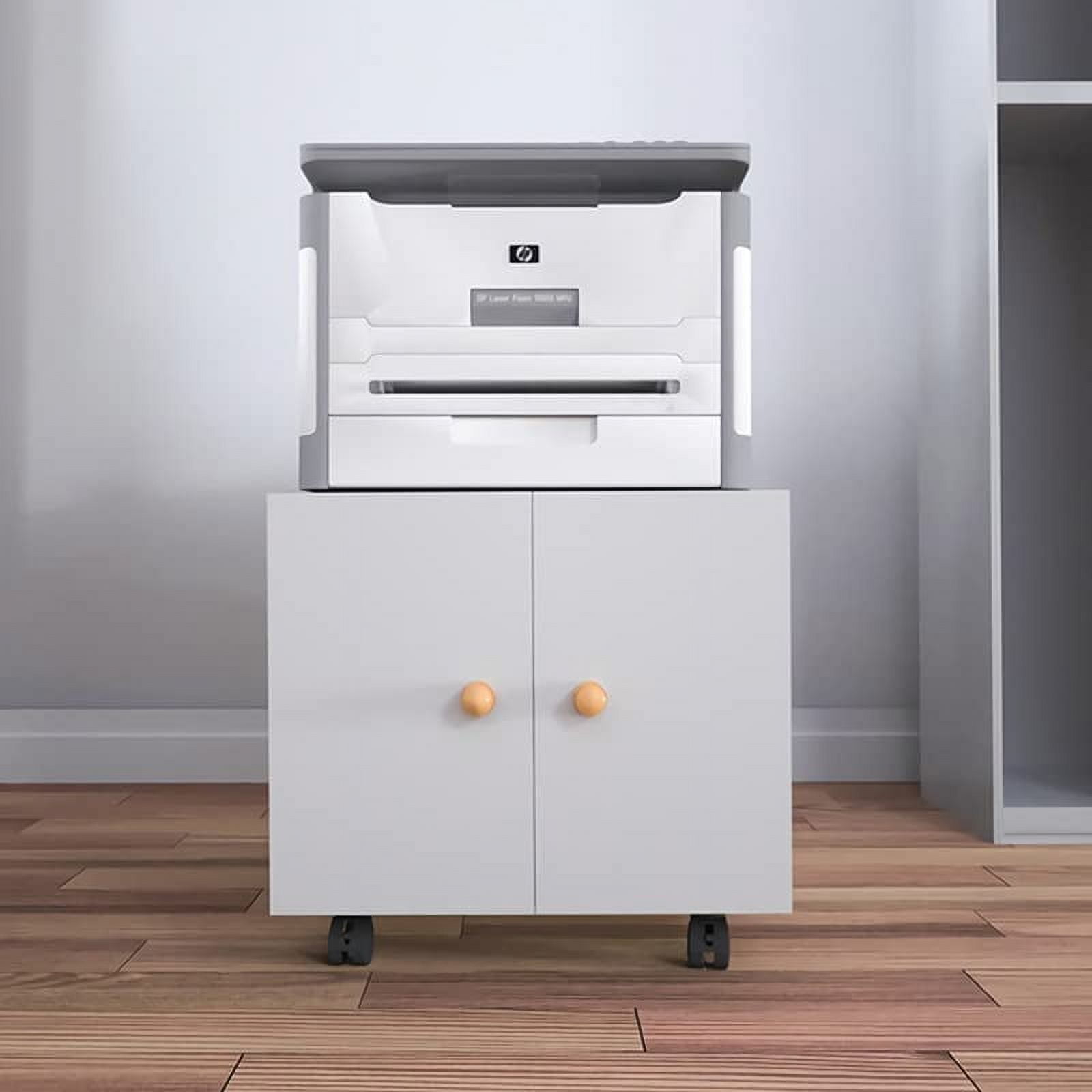 Office Furniture Copier Cabinet, 2 Door Steel Copier Stand Mobile ...