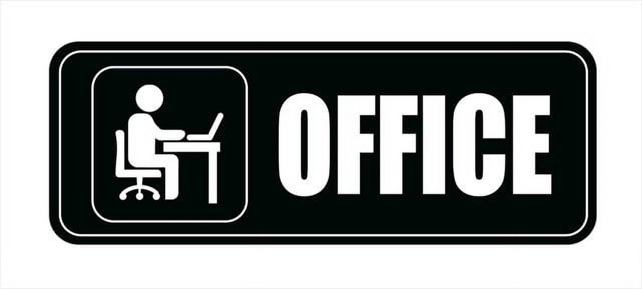 Office Graphic Sign,Self Adhesive Sign For Front Door Or Wall 10 X 3 ...
