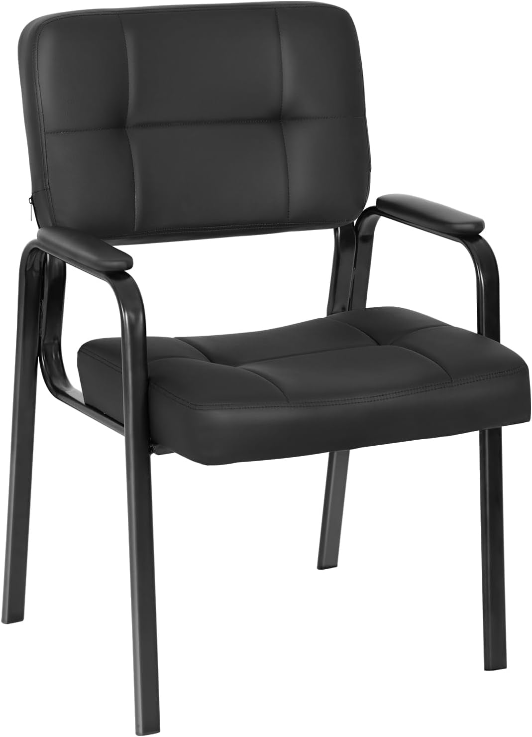 Office Guest Chairs with PU Leather Armrest - Ergonomic Design for Home ...