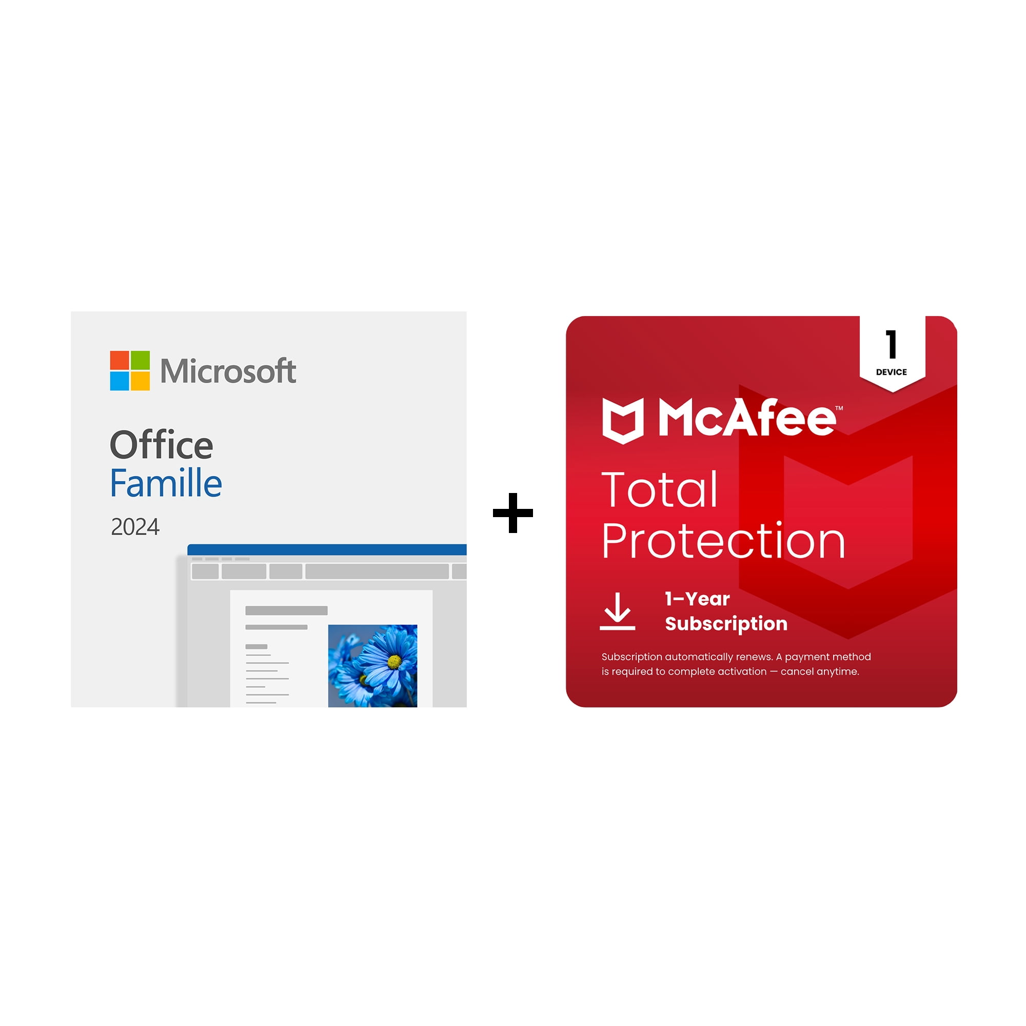 Office Home 2024 + McAfee Total Protection 1-year 1-Device (Digital ...