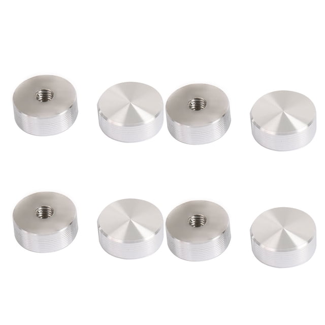 Office Household Round Tea Table Aluminum Disc Adapter Silver Tone 20mm ...