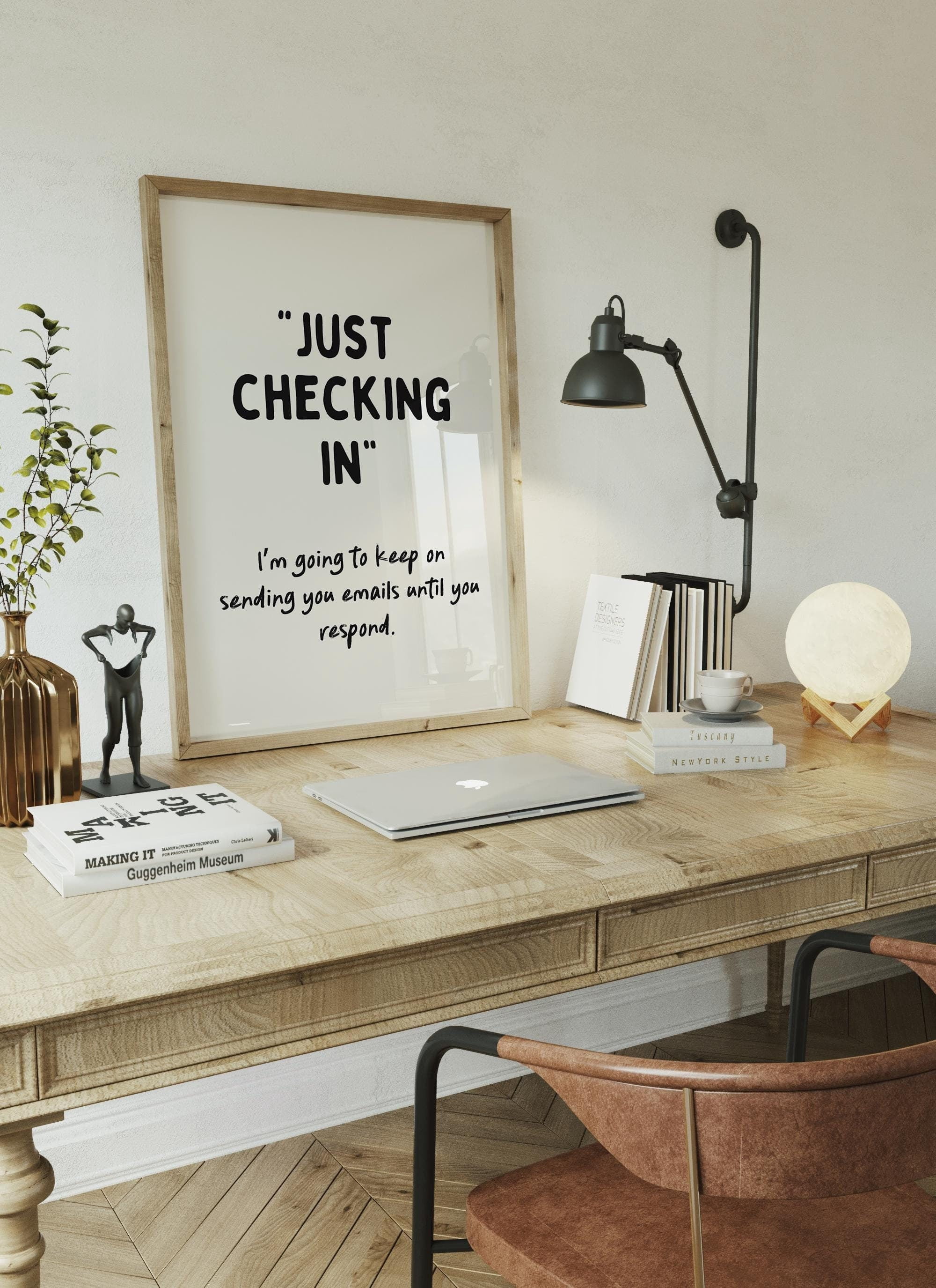 Office Humor Funny Neutral Desk Decor, Sarcastic Home Office Wall Art ...