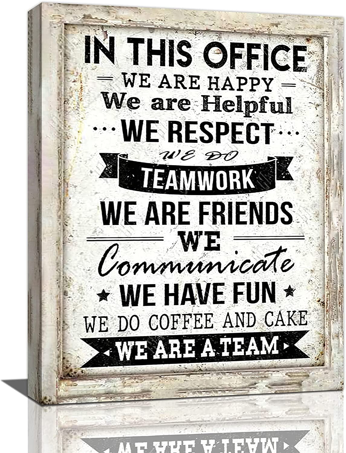 Office Inspirational Wall Art Rustic Office Wall Decor We Are A Team ...