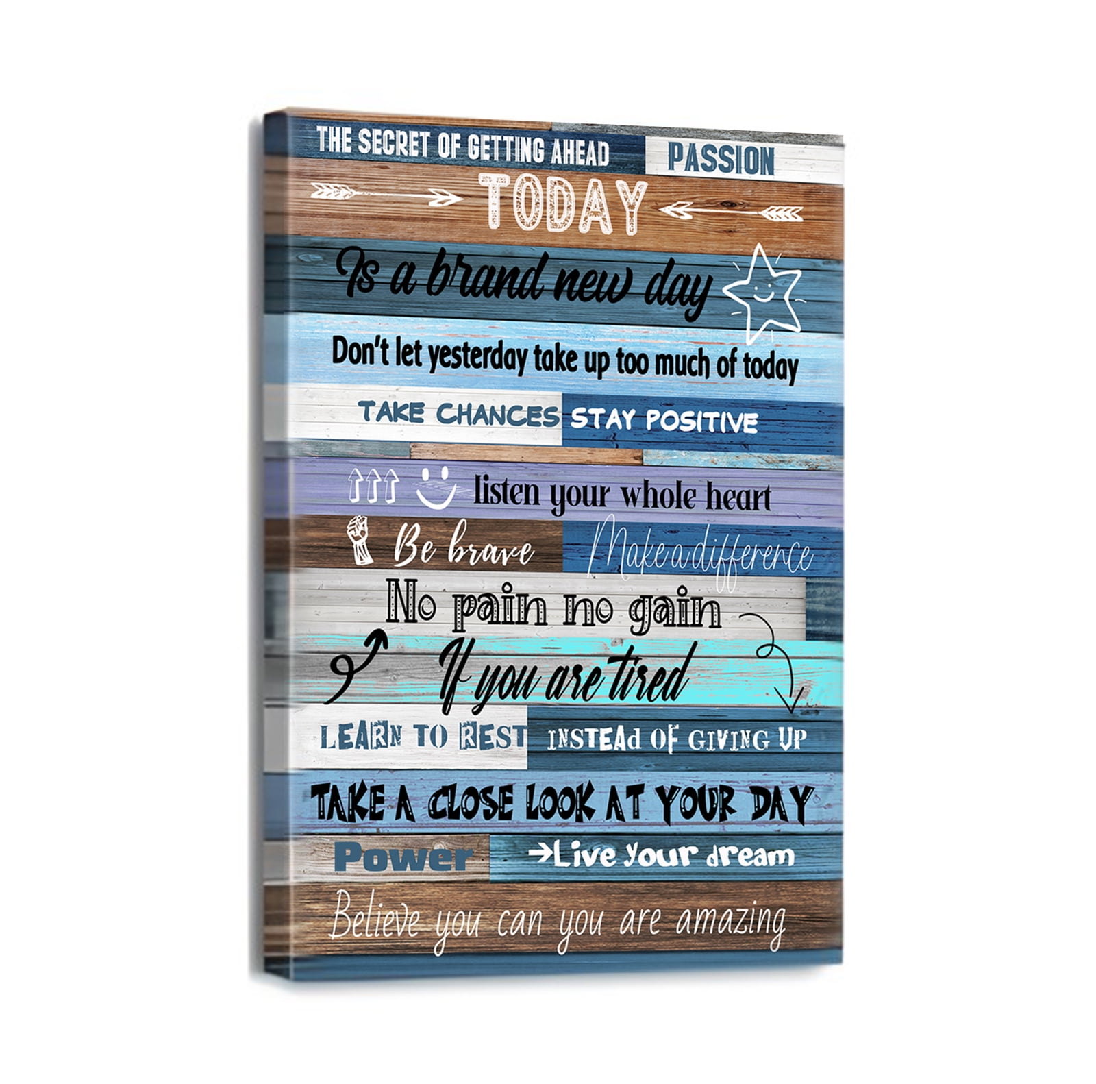 Office Inspirational Wall Art Inspirational Theme Wall Art Front ...