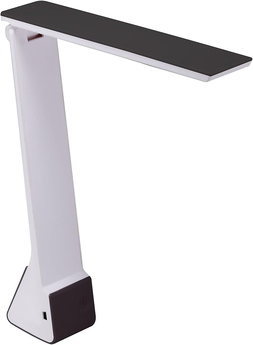 Office KT-VLED1810-BLK Powered Rechargeable Battery LED Desk Lamp, 3 ...
