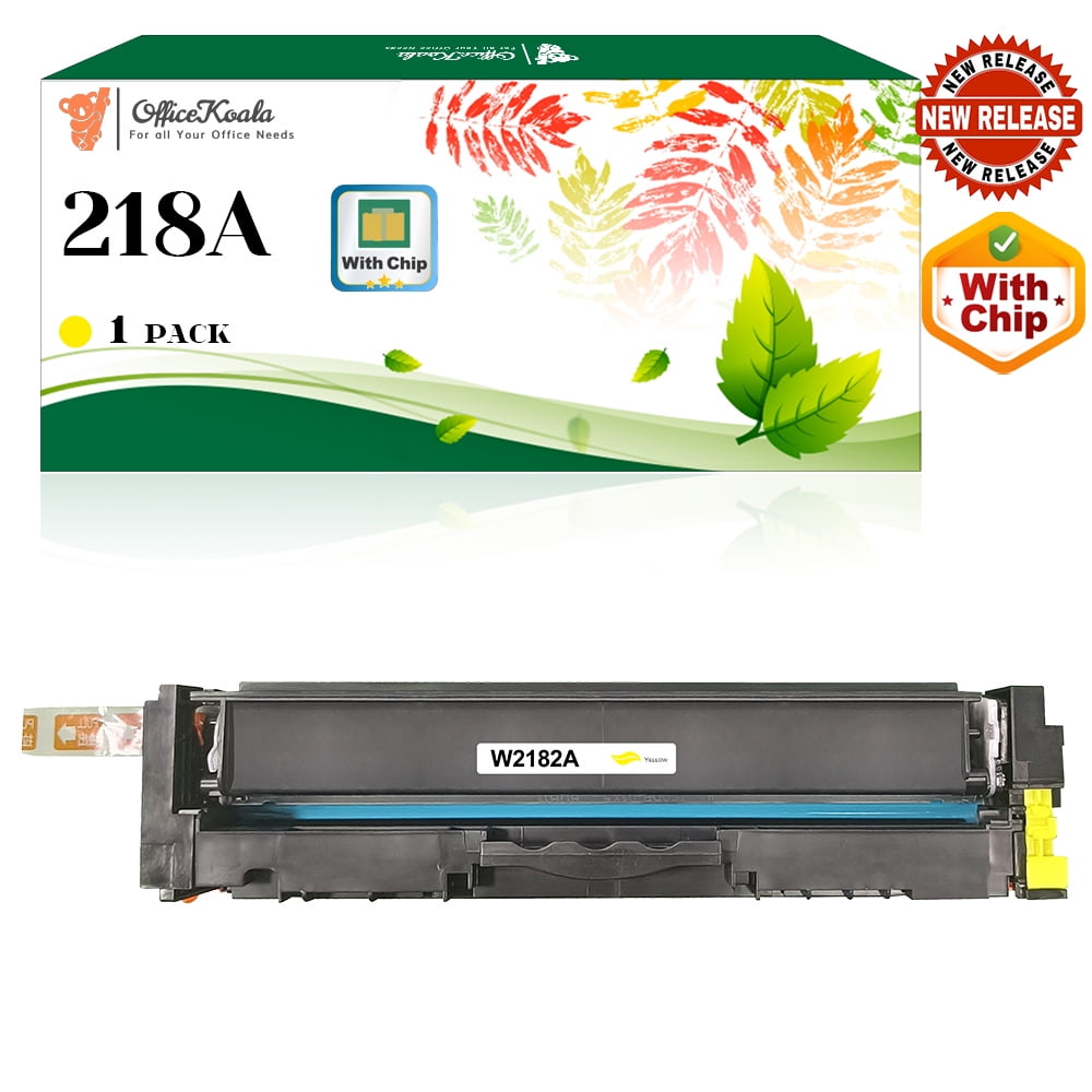 Office Koala 218A Yellow Toner Cartridges(with Chip), Compatible with ...