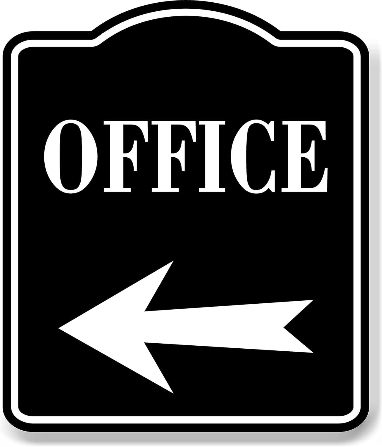 Office Left Arrow BLACK Aluminum Composite Sign, 20"x24" - Walmart.com