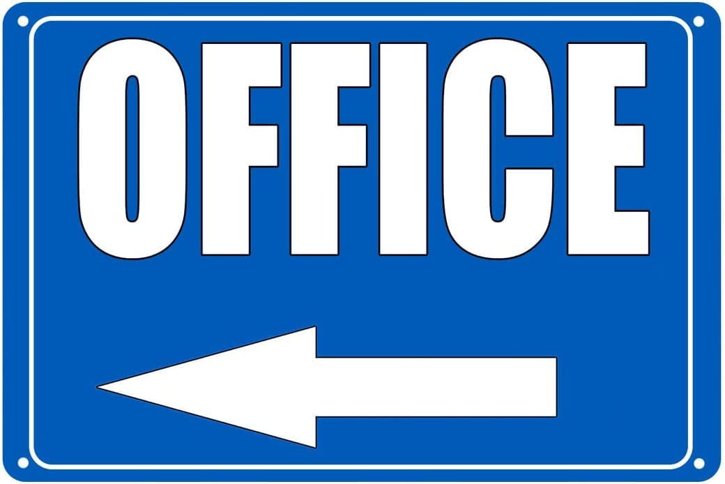 Office Left Arrow Metal Tin Sign Business Retail Store Home Large ...