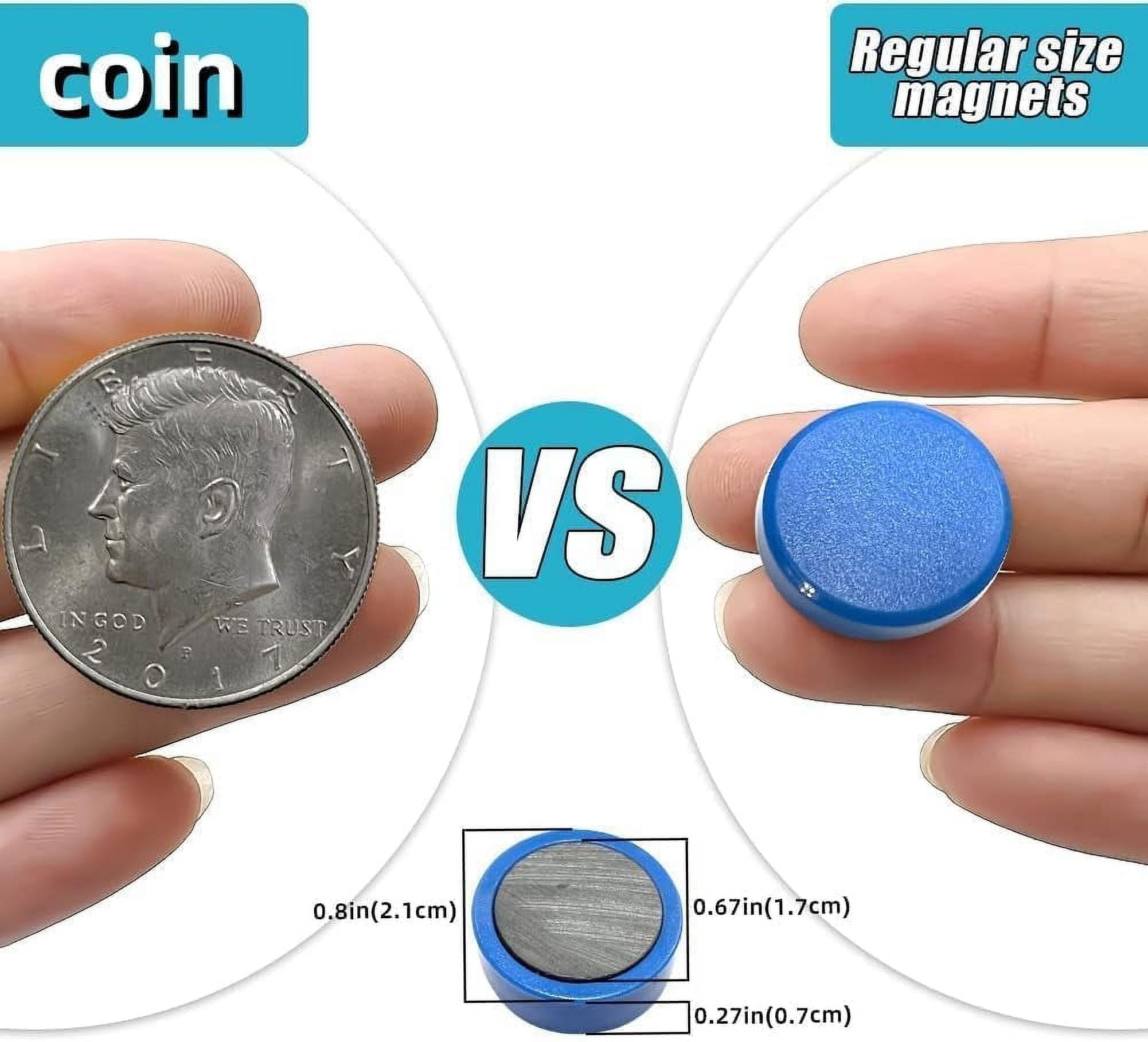 Office Magnets 50 Pack, Heavy Duty Round Refrigerator Whiteboard Locker ...