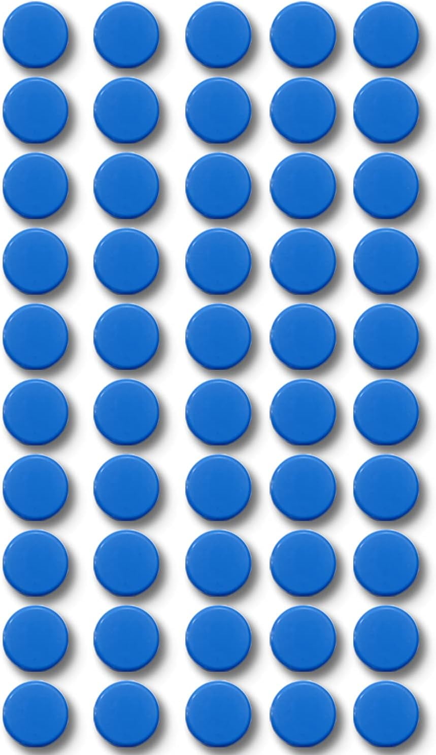 Office Magnets Blue 50 Pack, Heavy Duty Round Refrigerator Whiteboard ...
