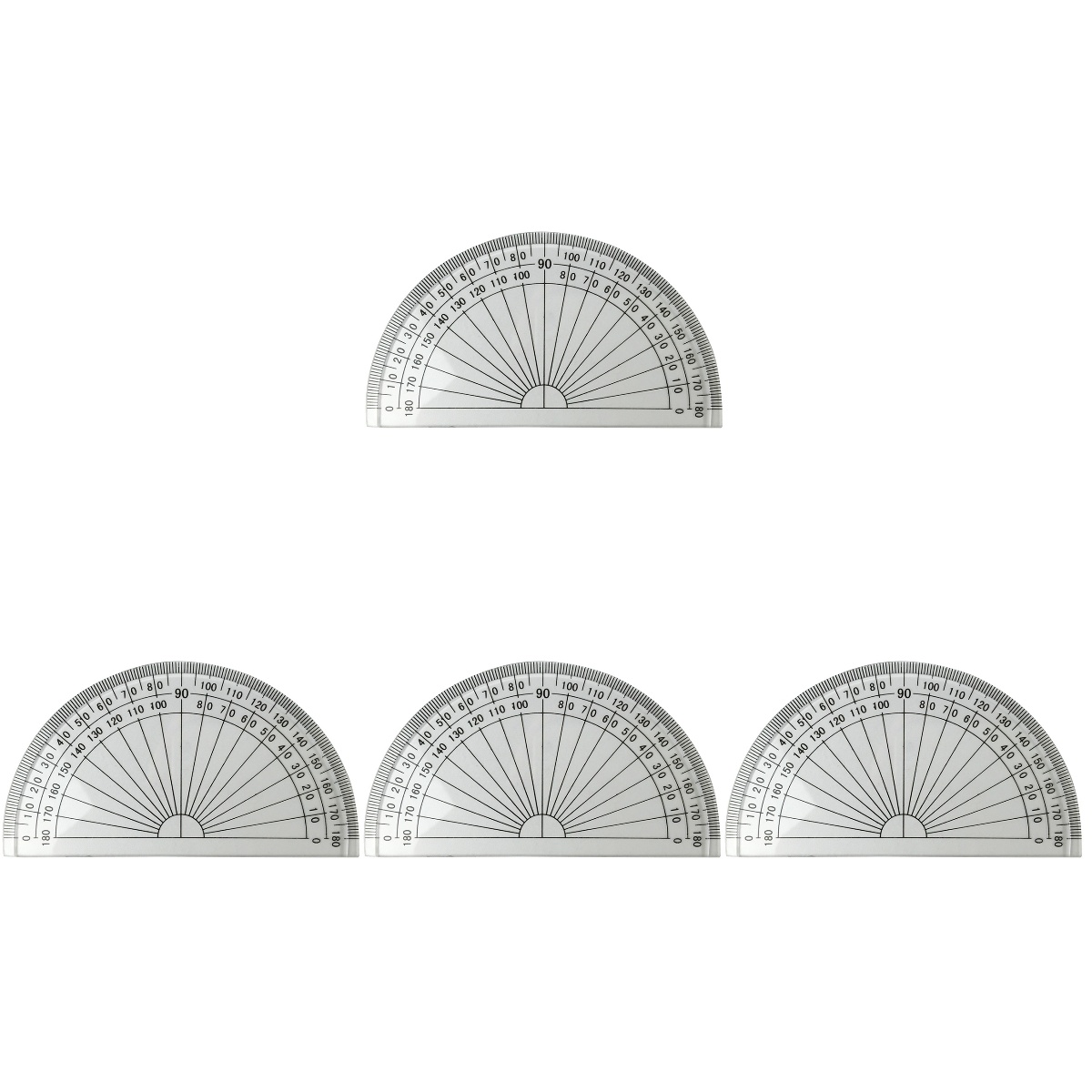 Office Measuring Rulers 180 Degrees Protractor Angle Measurement for ...