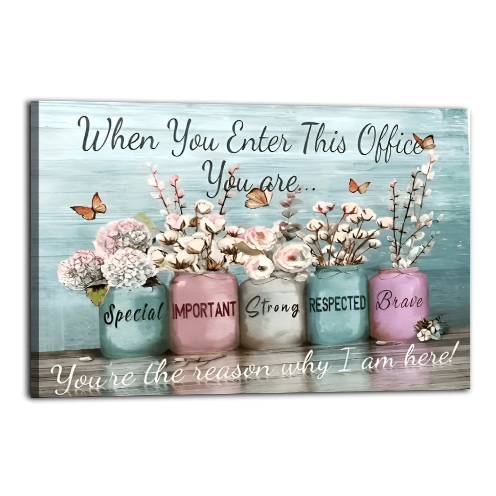 Office Motivational Canvas Decor When You Enter This Office Print ...