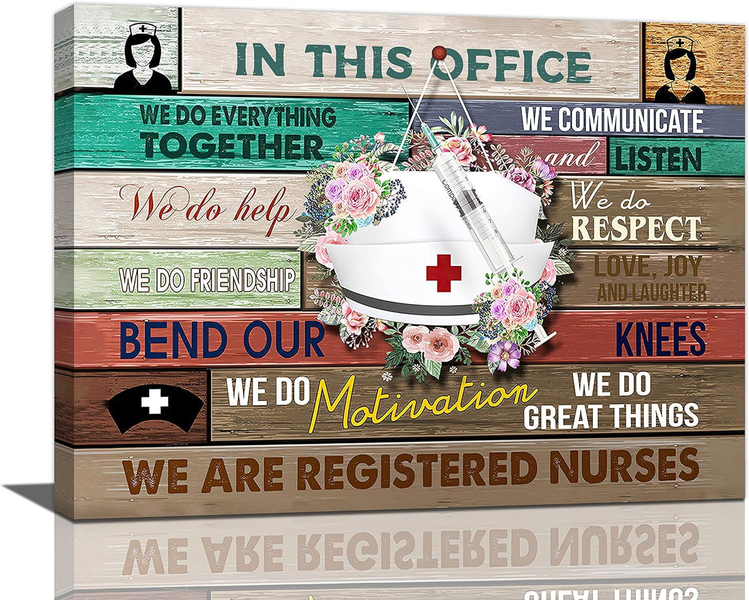 In This Office Nurse Canvas Wall Art We Are Nurses Nursing Cap Pictures ...