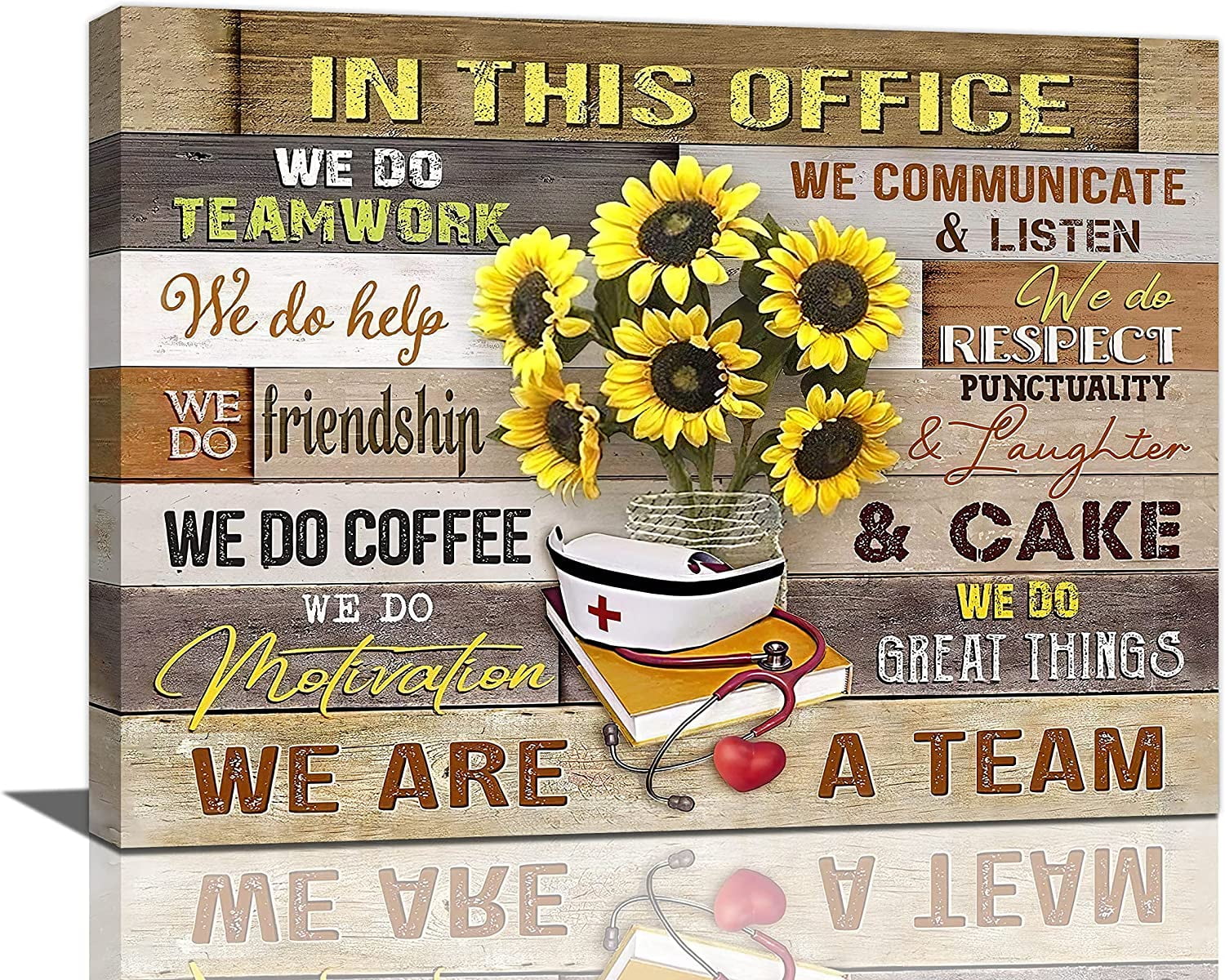 In This Office Nurse Wall Art Inspirational Quotes Therapist Medical ...
