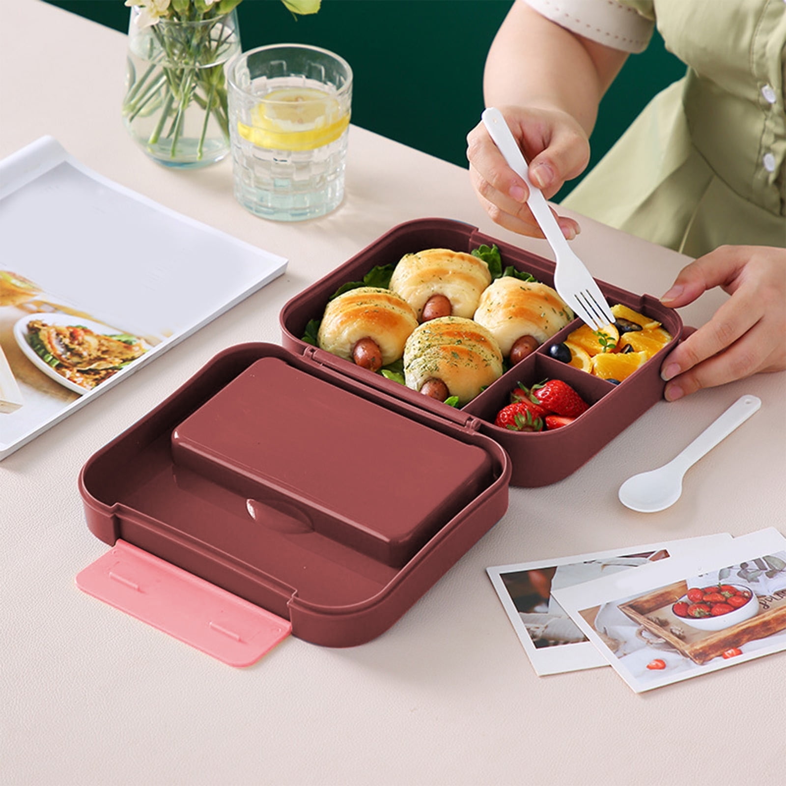 Office Office Workers Lunch Box Microwave Oven Compartment Lunch Box ...