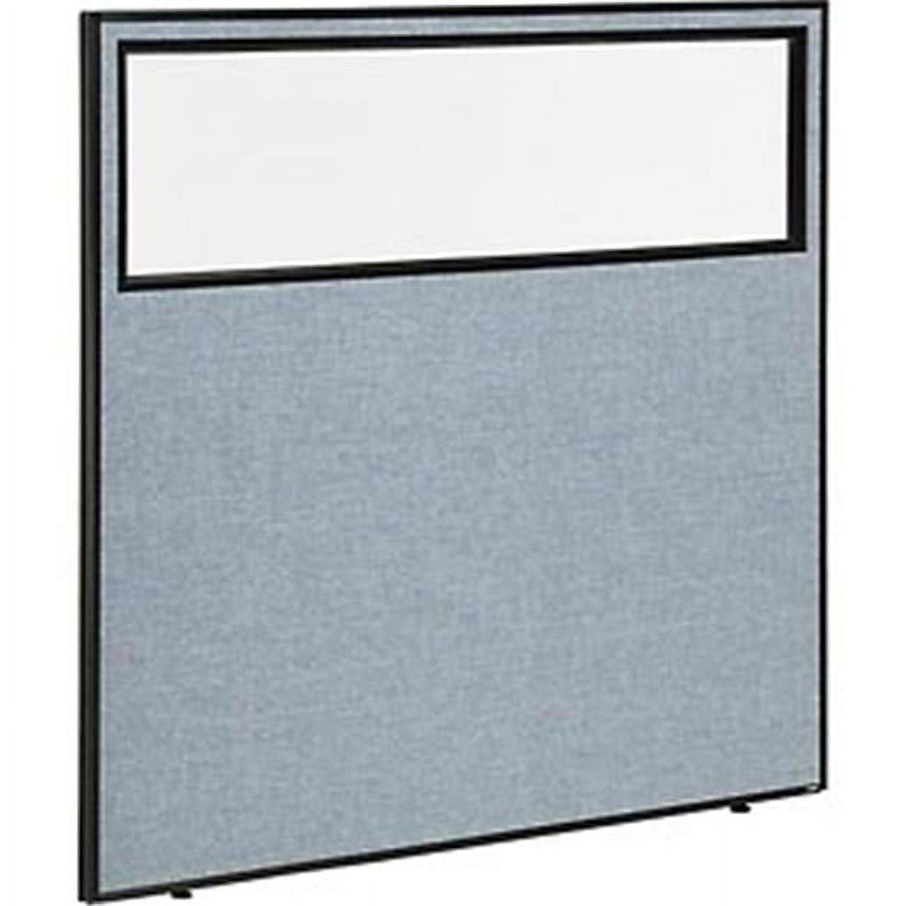 Office Partition Panel with Partial Window - Blue - Walmart.com