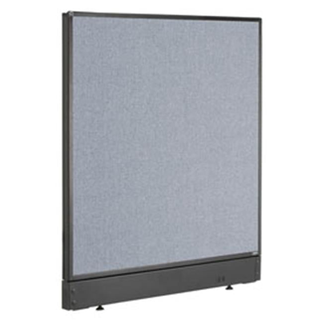 Office Partition Panel with Pass-Thru Cable - Blue - 36.25 x 46 in ...