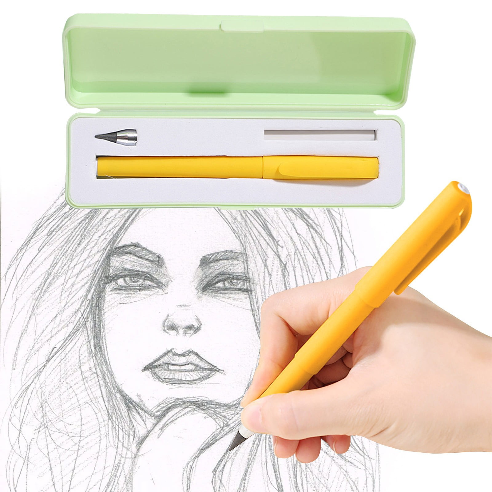 Office Pens Ink Pencil Vertical Technology And Rolling Pencil 2 In 1 ...