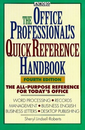Pre-Owned Office Professional's Quick Reference Handbook (Paperback ...