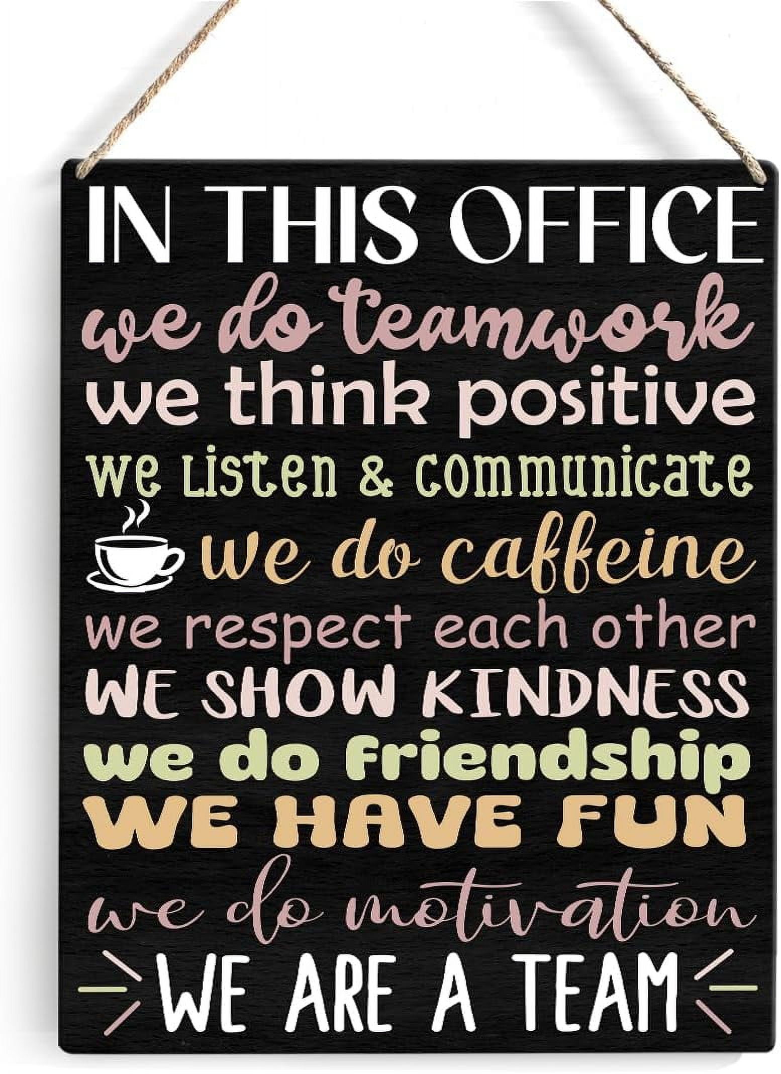 Office Quote Sayings Signs Wall Decor Rustic in This Office We Do ...