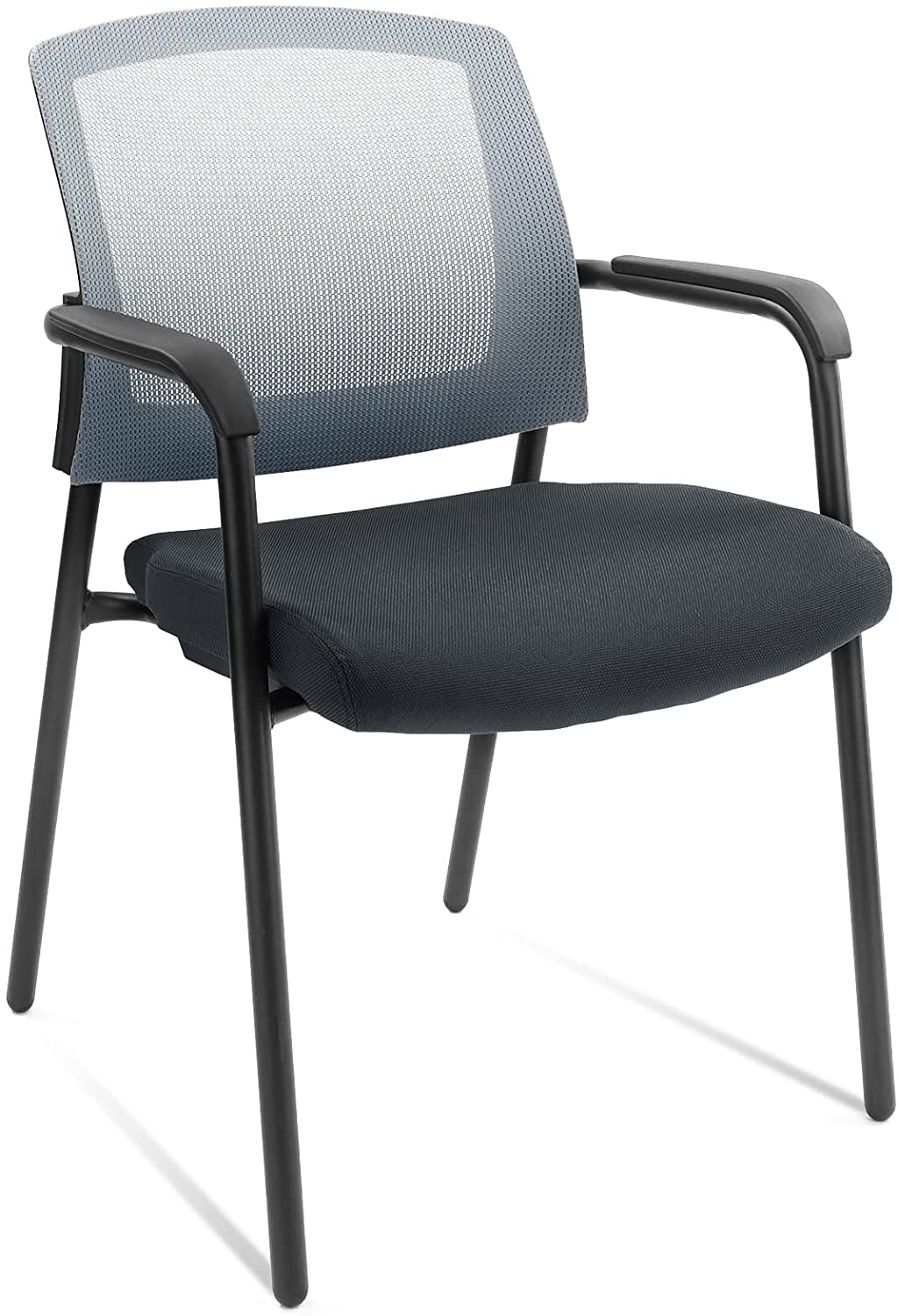 Office Reception Guest Chair Mesh Back Stacking with Ergonomic Lumbar ...