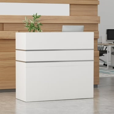 Alera Valencia Series Reception Desk with Transaction Counter, 71" x 35 ...