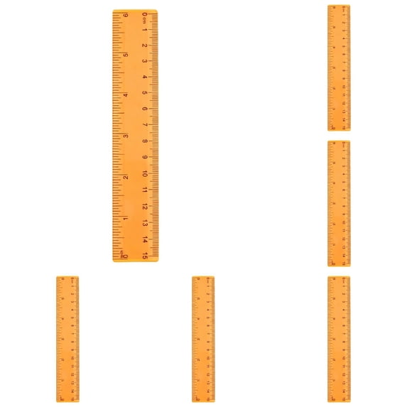 Office Ruler 15cm – Shatterproof Clear Plastic Straight Ruler, Dual ...