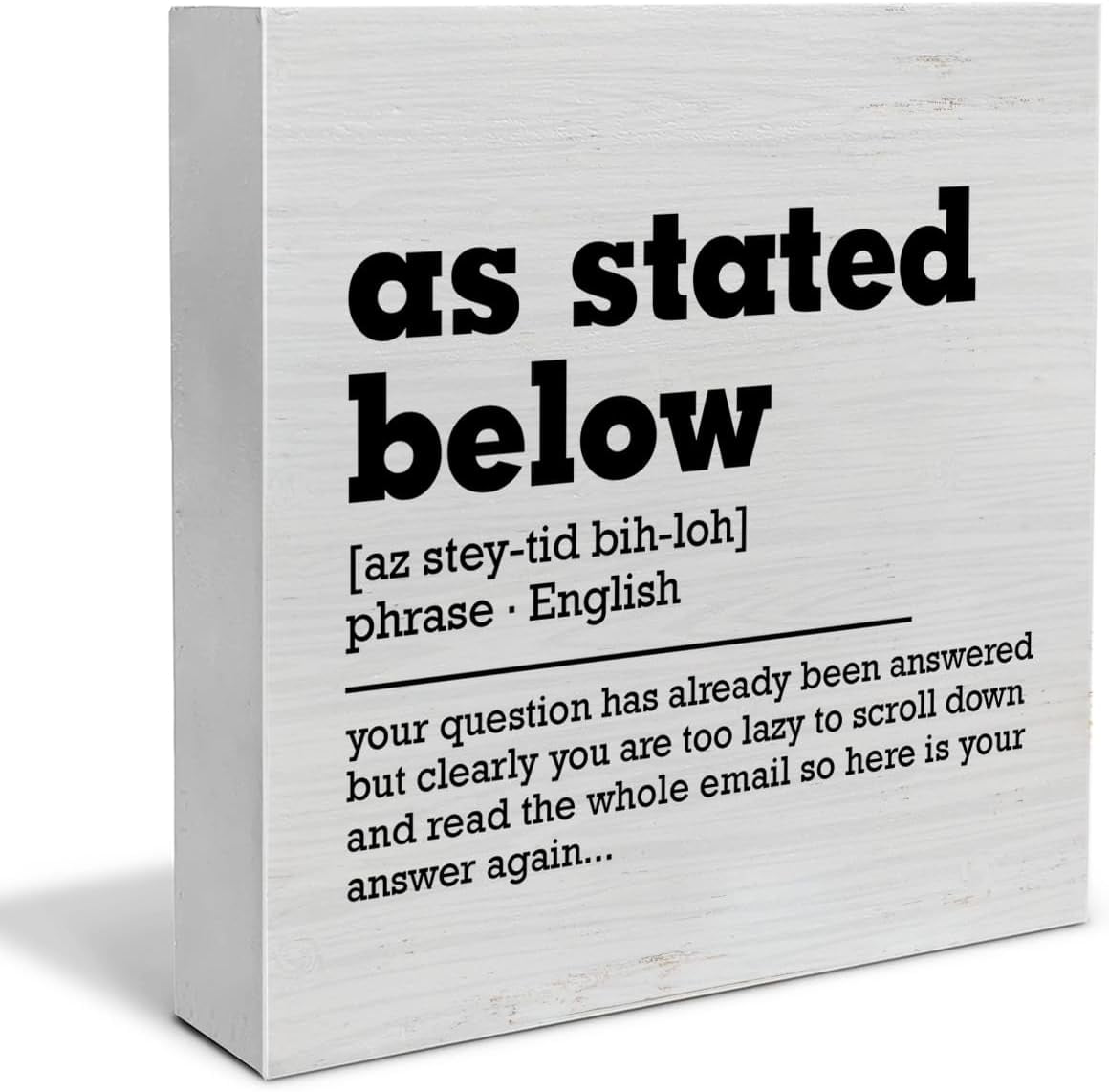 Office Sign As Stated Below Definition Wooden Sign Home Office Cubicle ...