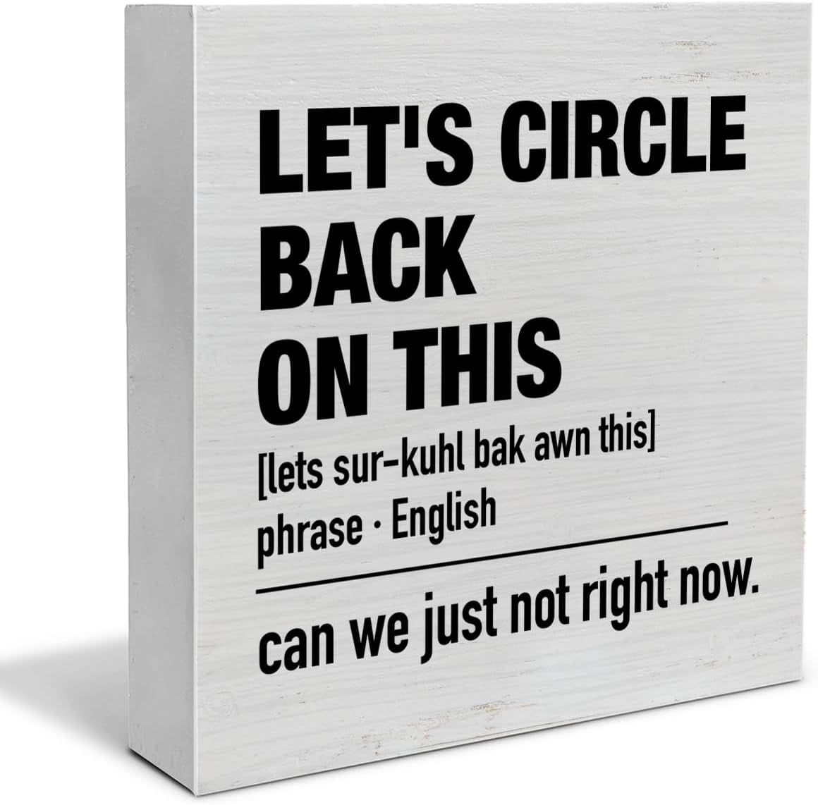Office Sign Let's Circle Back on This Definition Wooden Sign Home ...
