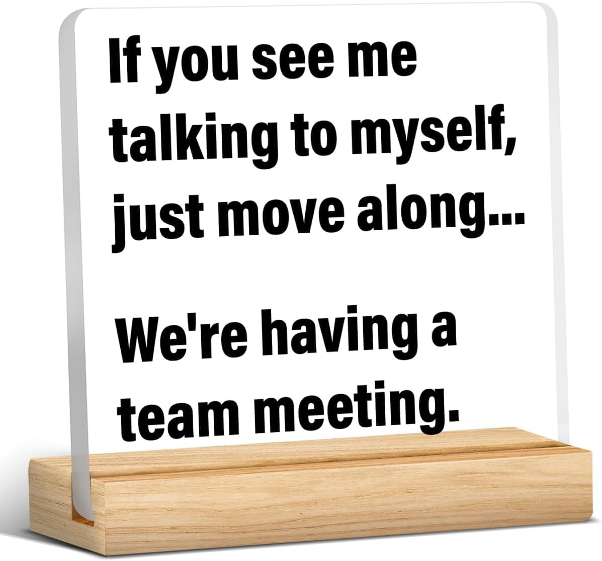 Office Signs We're Having a Team Meeting Clear Desk Decorative Signs ...