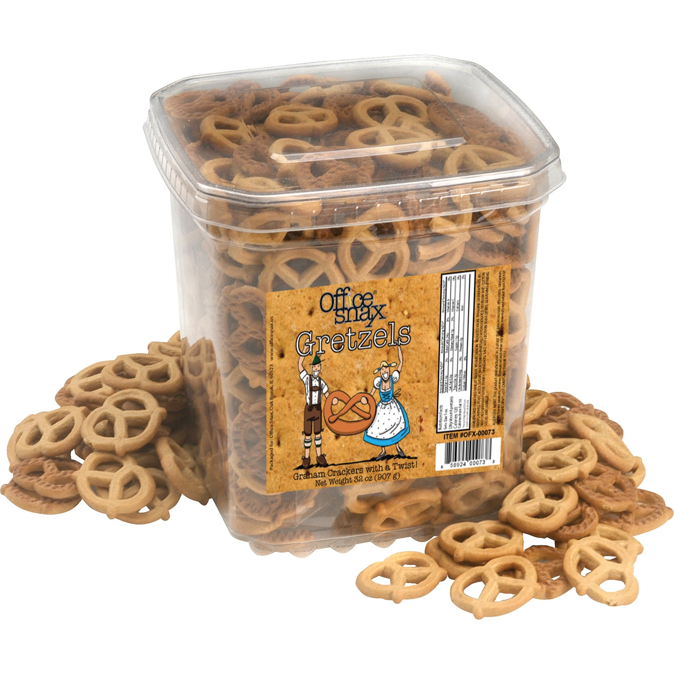 Office Snax, OFX00073, Hansel's Gretzels Graham Cracker Twists, 1 Each ...