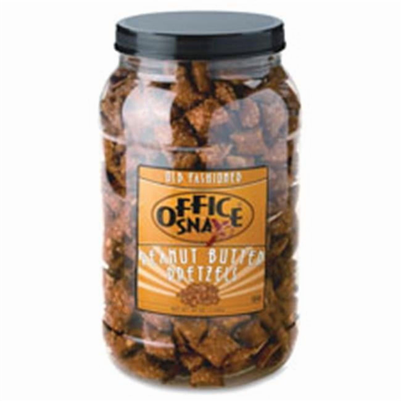 Office Snax Salted Pretzels Tub, Nugget Style, 44oz, Peanut Butter ...