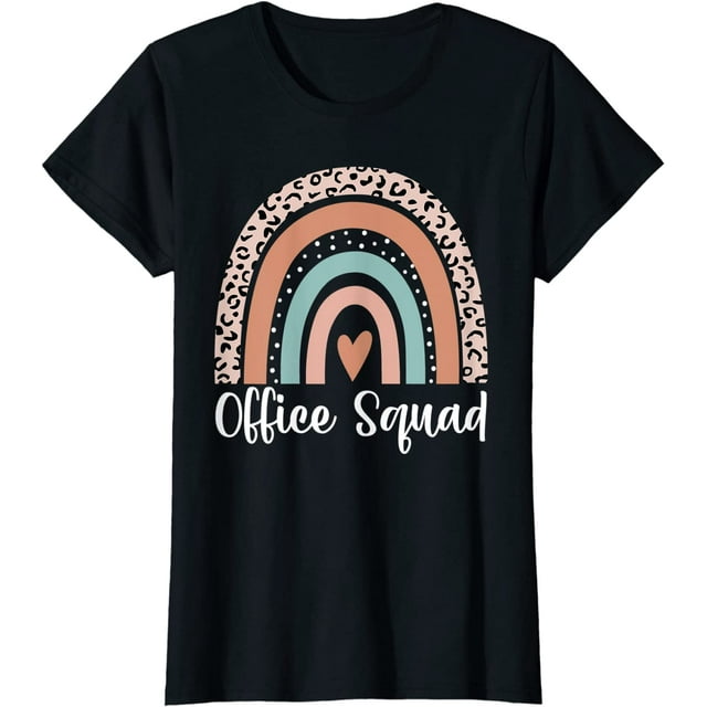 Office Squad Rainbow Administrative Assistants School Team T-Shirt ...