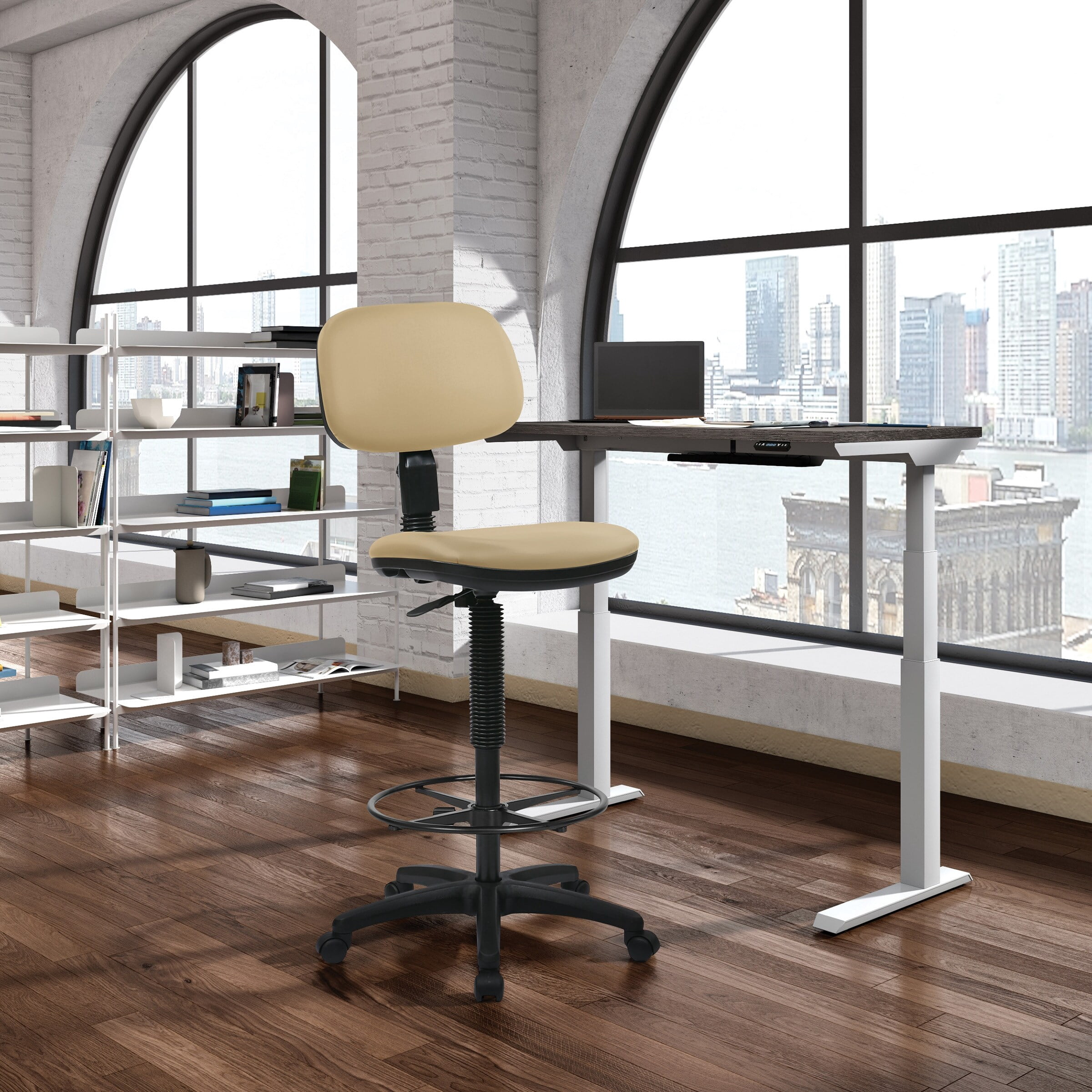 Office Star Products Drafting Chair With Sculptured Seat dillon buff ...