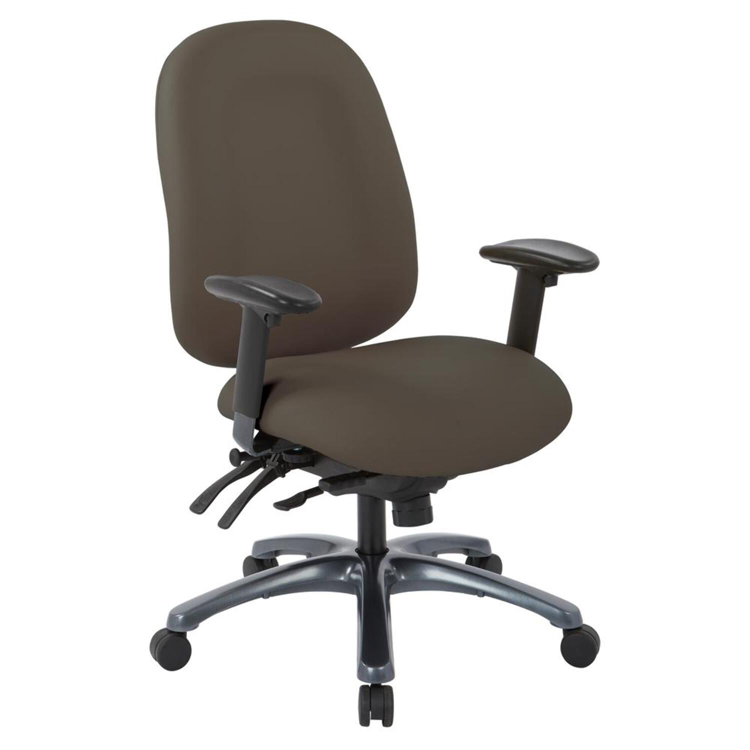 Office Star Products Multi-Function High Back Chair with Seat Slider ...