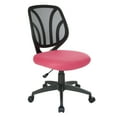 Office Star Products Screen Back Armless Task Chair with Pink Mesh and ...