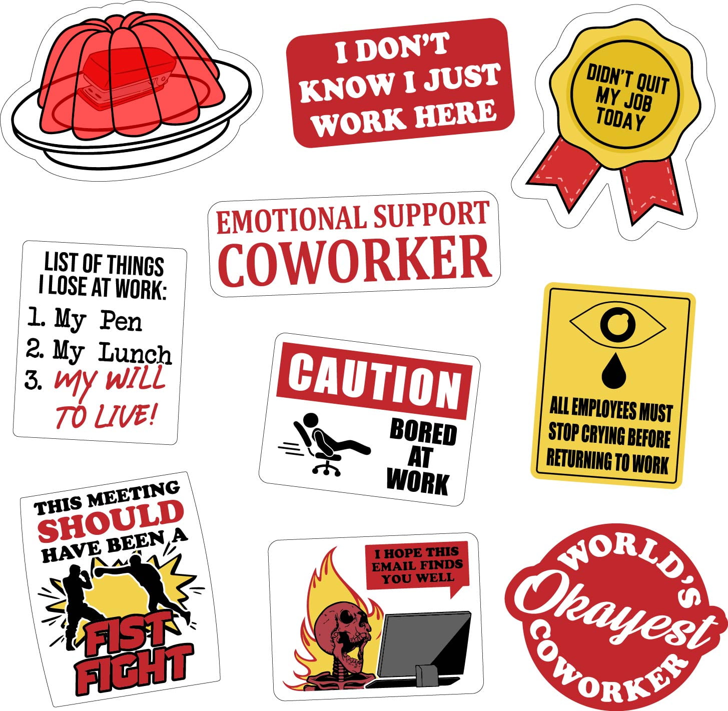 Office Sticker Extra Large Stickers for Adults Funny Adhesives with ...
