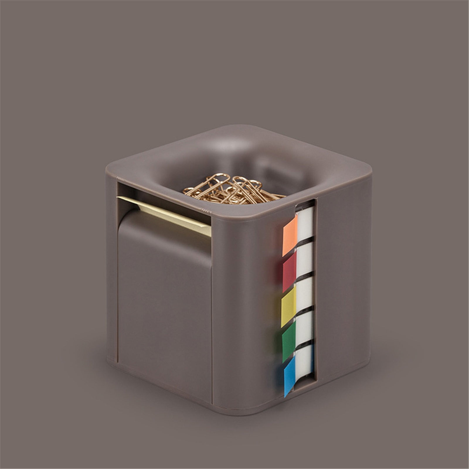 The Office Sticky Note Box Is Brown|Holder Up Note Dispenser Holder ...