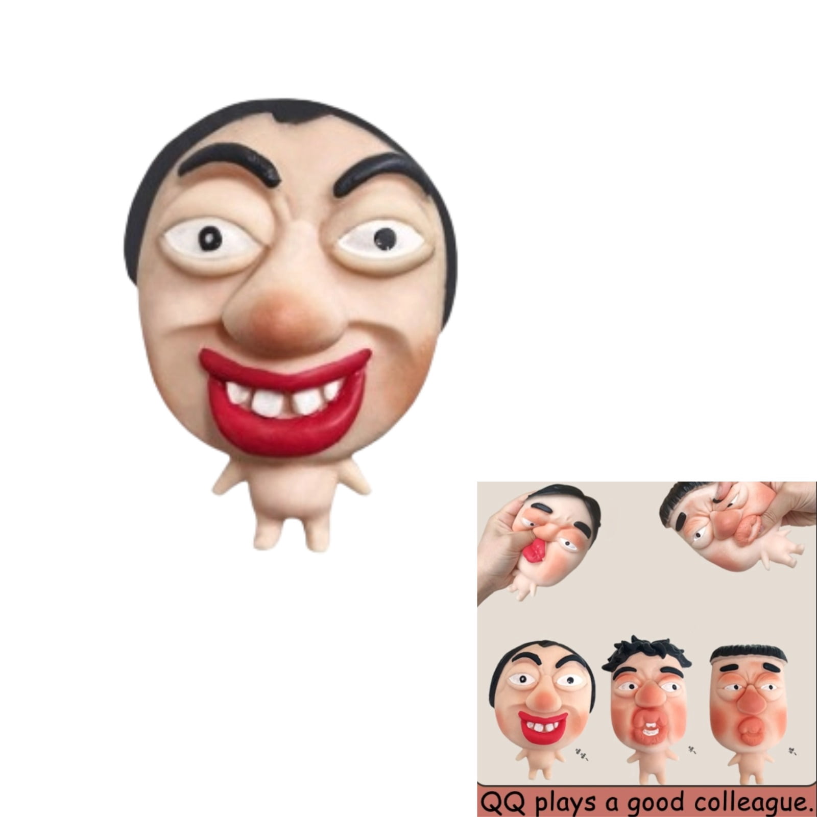 Office Stress Relief Squishy Toy - Funny Face Pinch Toy with Soft Q ...