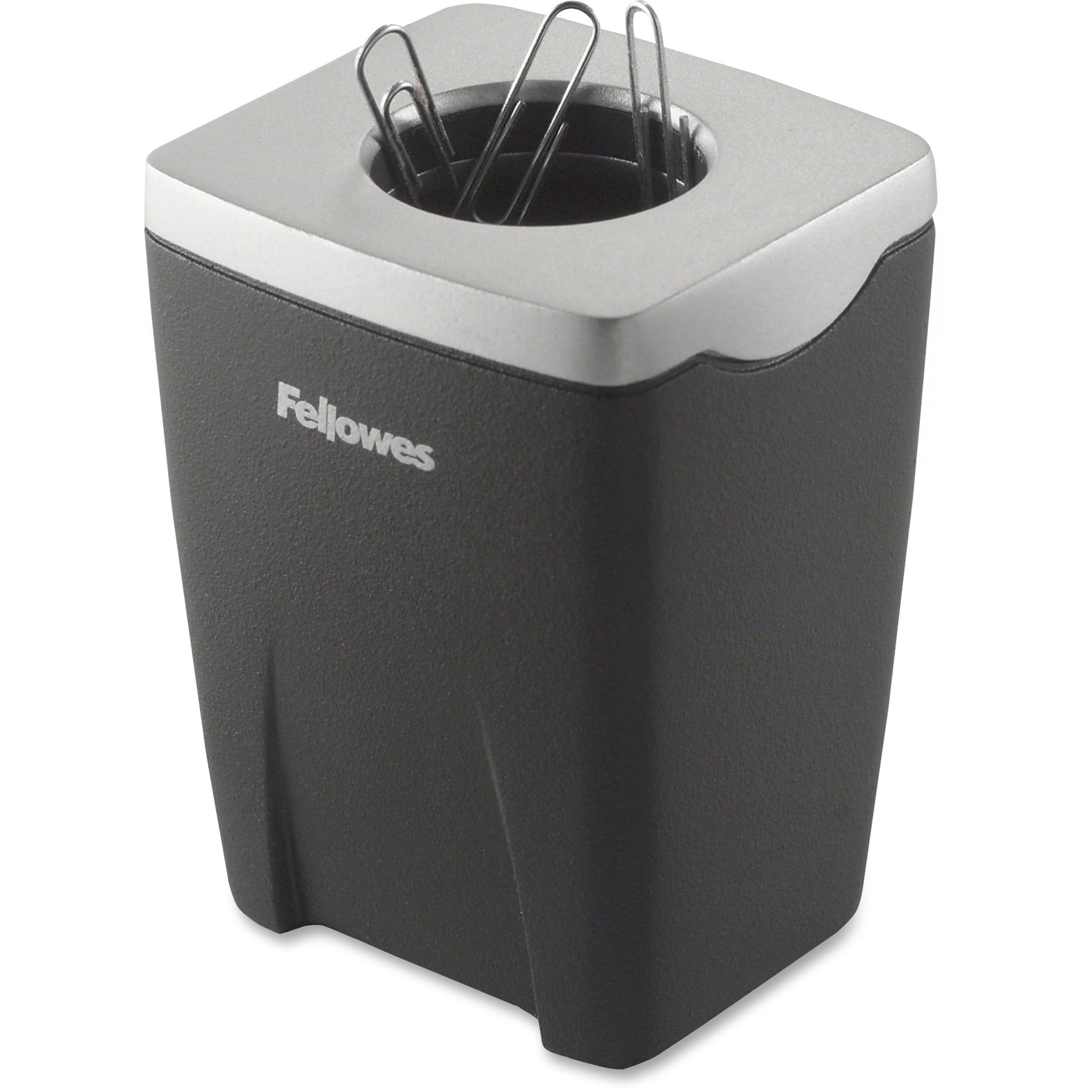 Office Suites Paper Clip Cup, Plastic, 2 7/16 X 2 3/16 X 3 1/4, Black ...
