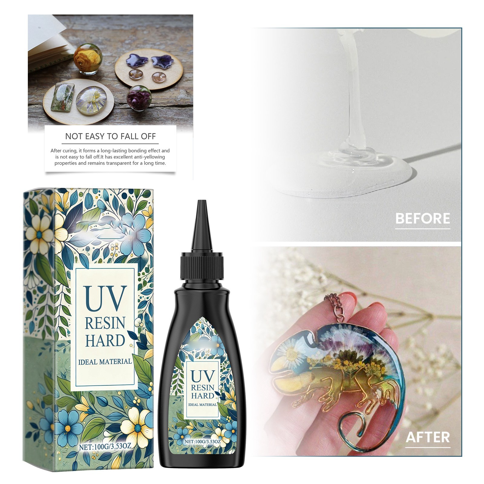 Office Supplies Cute “ Ultra High Transparency Resin Glue Rapid Drying ...