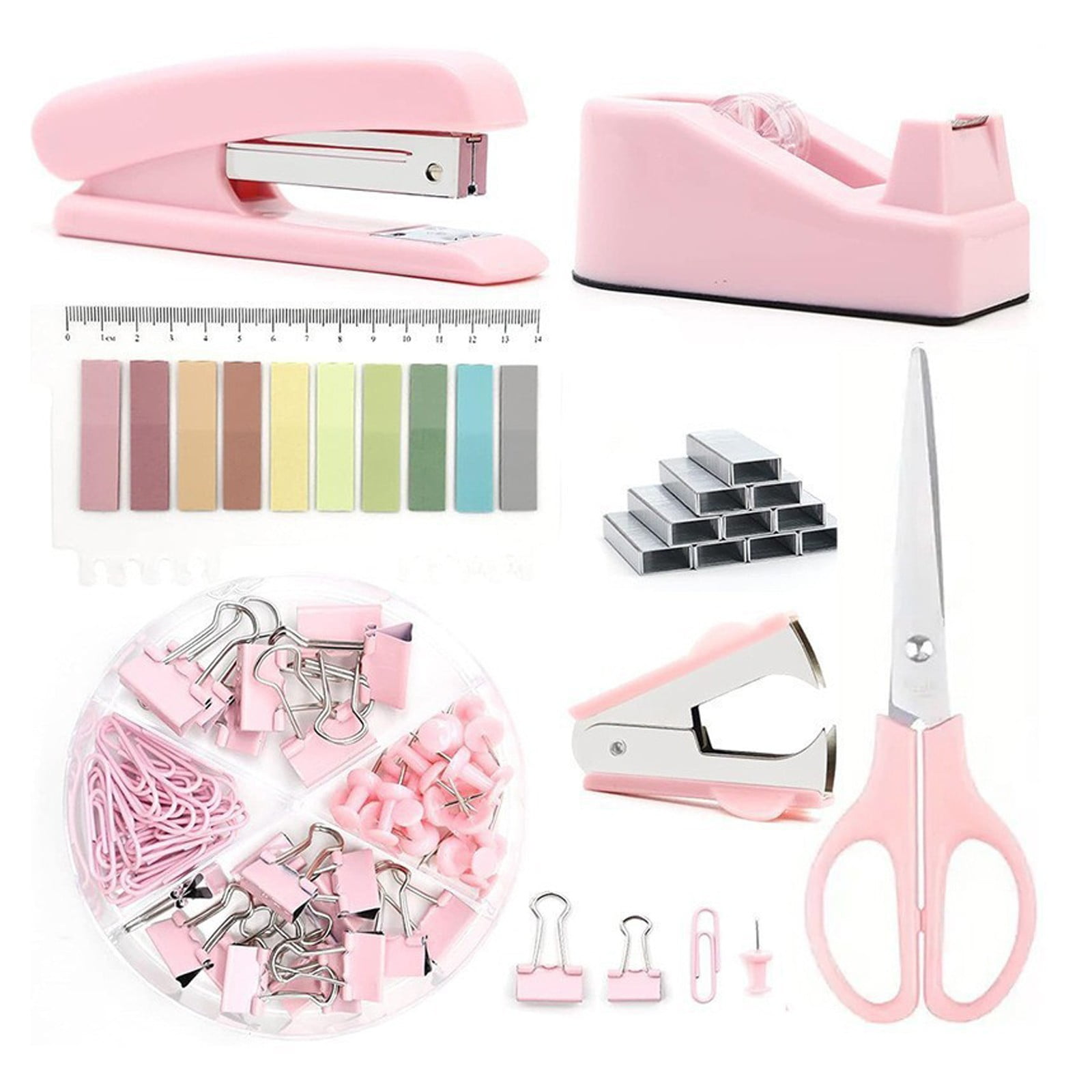 Office Supplies Desk Accessories Stapler Tape Dispenser Set Staple ...