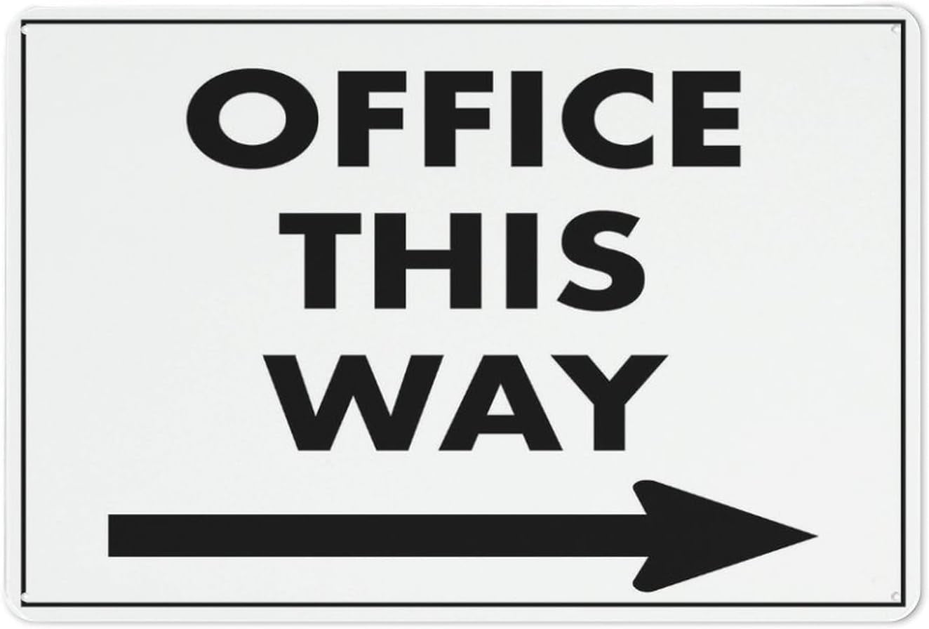 Office This Way (Right Arrow) Sign Outdoor Metal Sign - 12 X 8 Metal ...