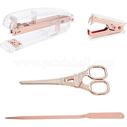 Office Tool Sets with Transparent Spring Powered Desktop Stapler Iron ...