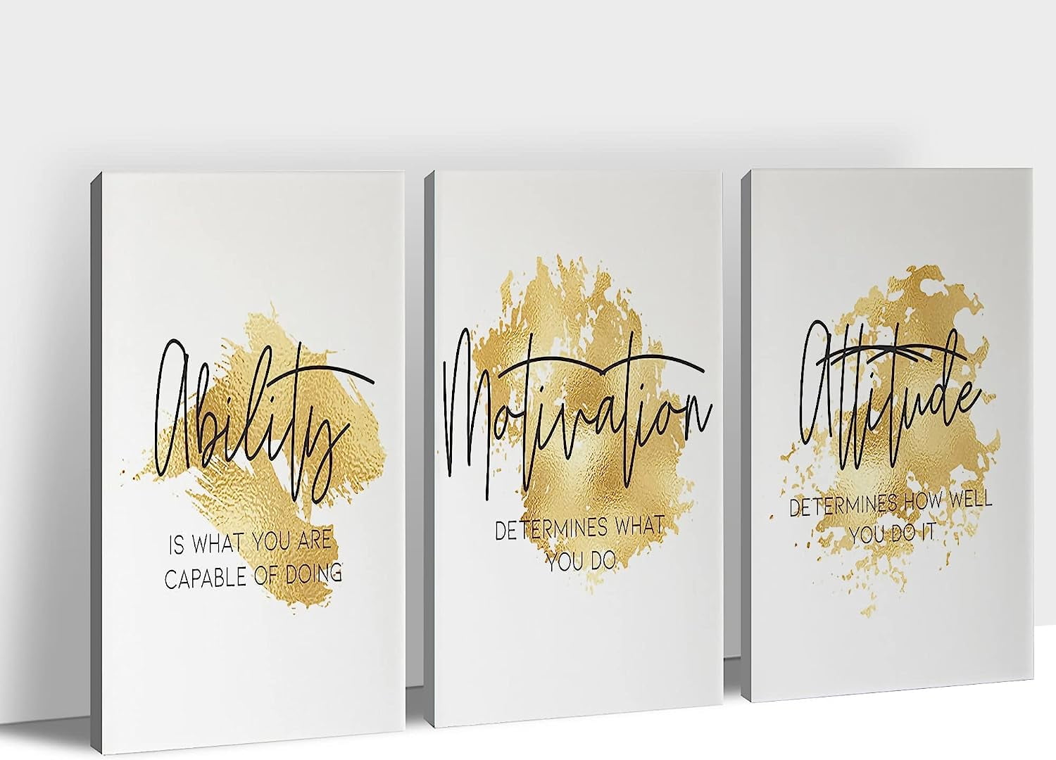 Office Wall Art-3 Panel Motivational Wall Art, Inspirational Quotes ...