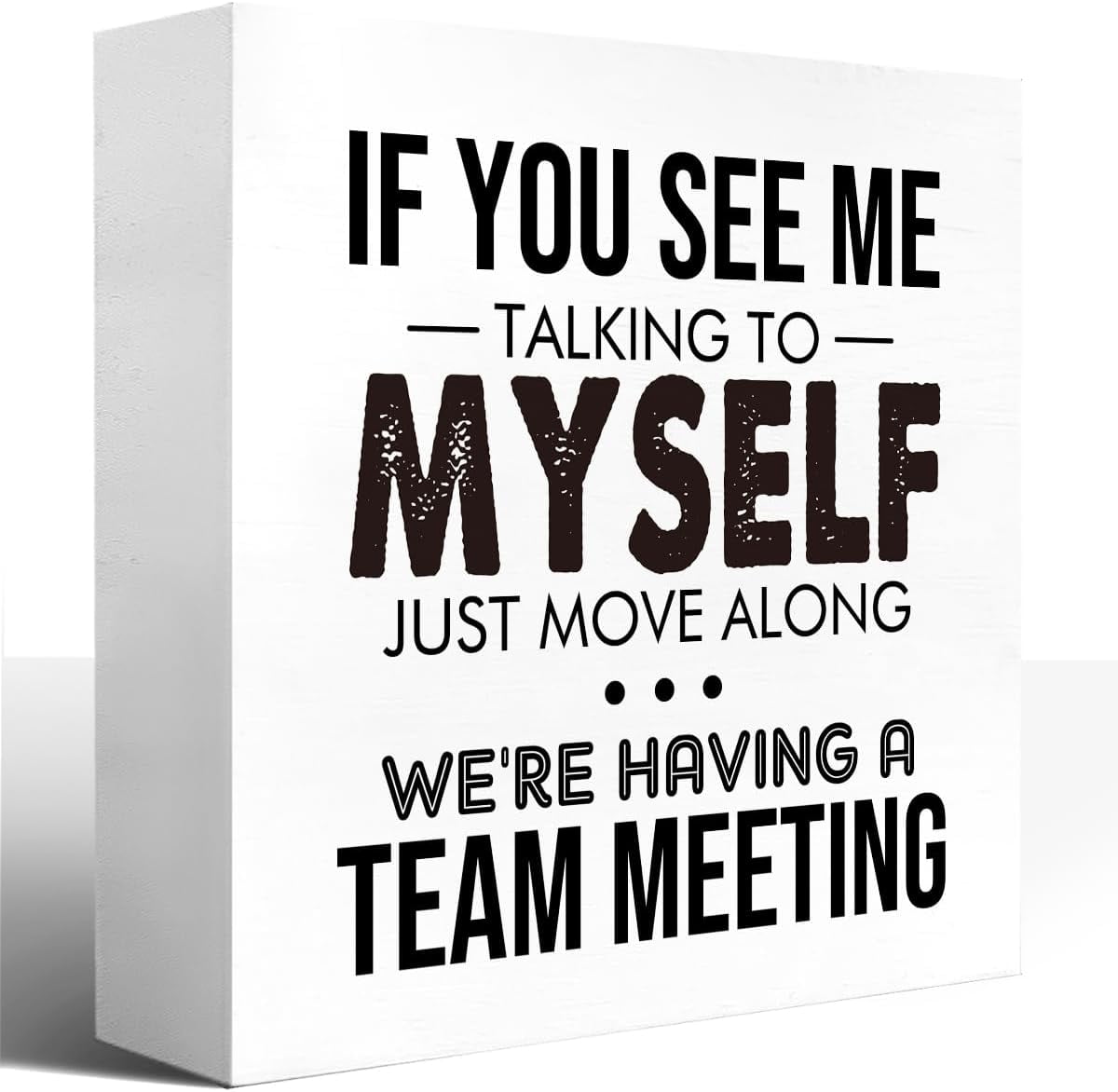 Office Wooden Box Sign,Office Cubicle Signs,Humorous Office Desk Decor ...