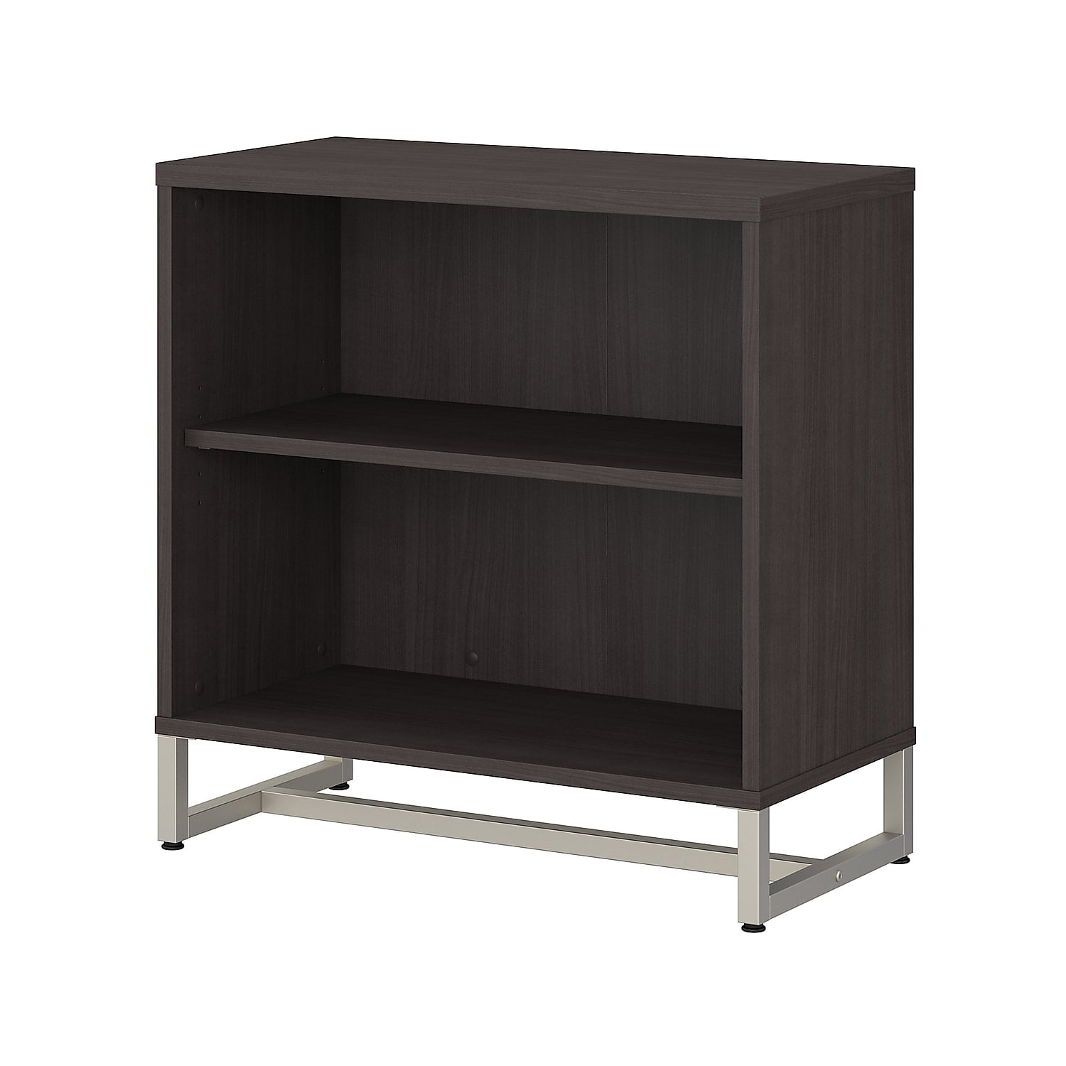 Office by kathy ireland Method 2-Shelf 30H Bookcase Storm Gray KI70405 ...