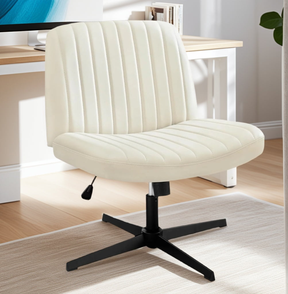 Office chair, Criss Cross Chair Legged Office Wide Comfy Desk Seat, No ...